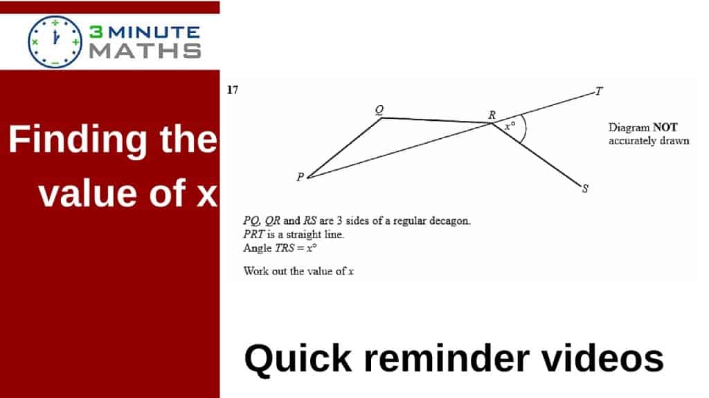 Finding A Missing Angle GCSE Mathematics Quick Test Finding A Missing Angle GCSE Mathematics Quick Test