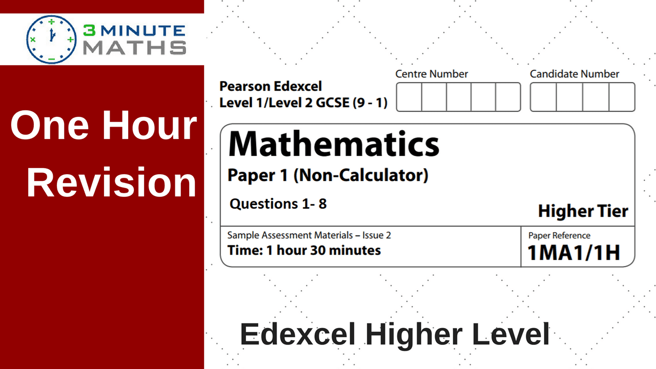Edexcel GCSE Maths Paper Higher Maths Non Calculator Edexcel GCSE Maths Paper Higher Maths Non Calculator