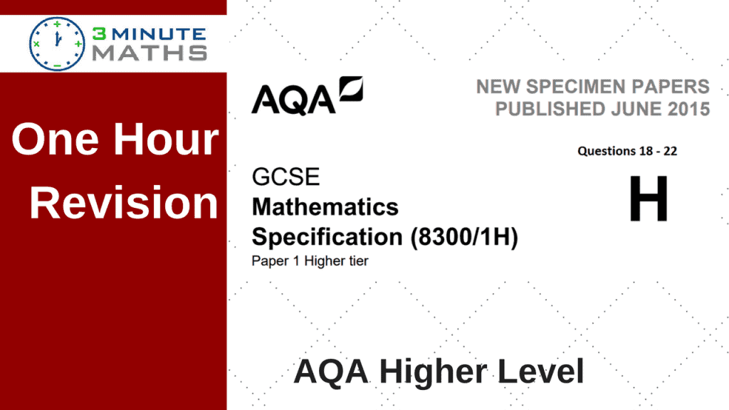 AQA Past Papers GCSE Higher Maths Non Calculator Questions